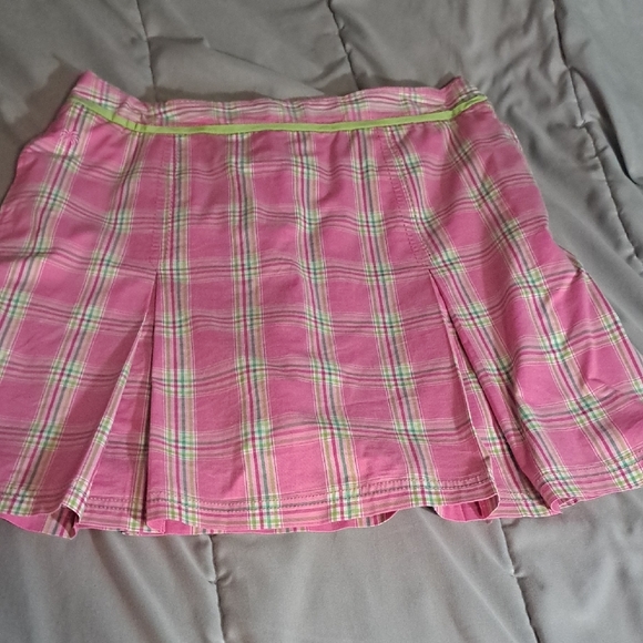 Lilly Pulitzer | Skirts | Lilly Pulitzer Pink And White Pleated Skort ...